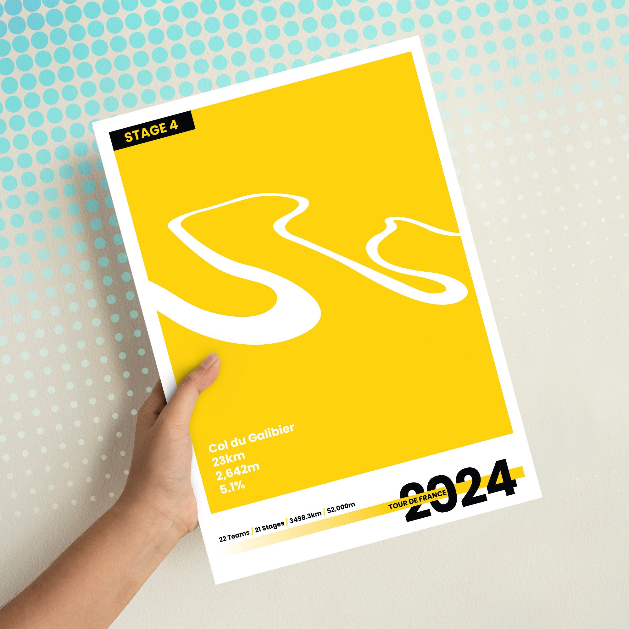 Tour De France 2024 Col Du Colbier Poster TDF2024 Poster Col-du-colbier ...