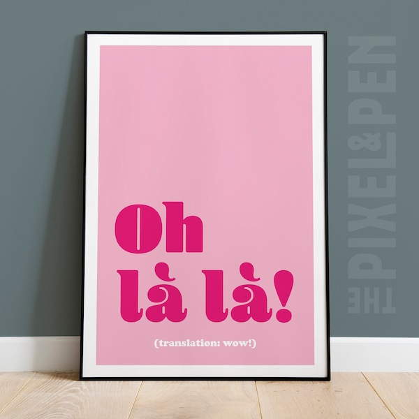 Oh La La Poster - Etsy