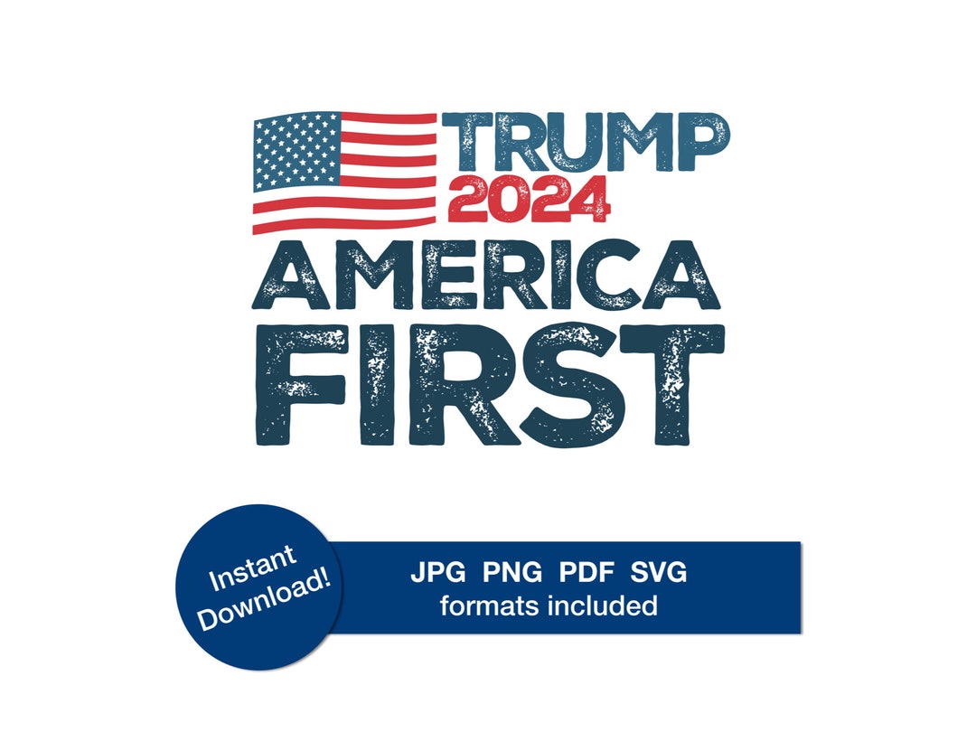 AMERICA FIRST Trump Banner Design 2024 Official and Popular Slogans ...