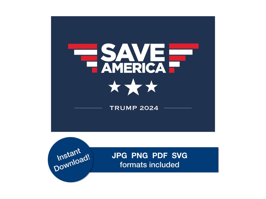 SAVE AMERICA Trump Banner Design 2024 Official and Popular Slogans ...