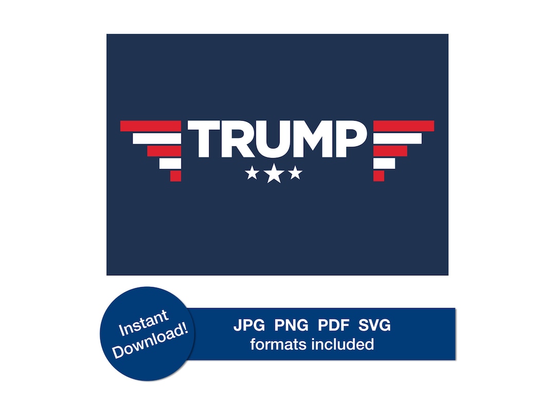 TRUMP Donald Trump Banner Design 2024 Official and Popular Slogans ...