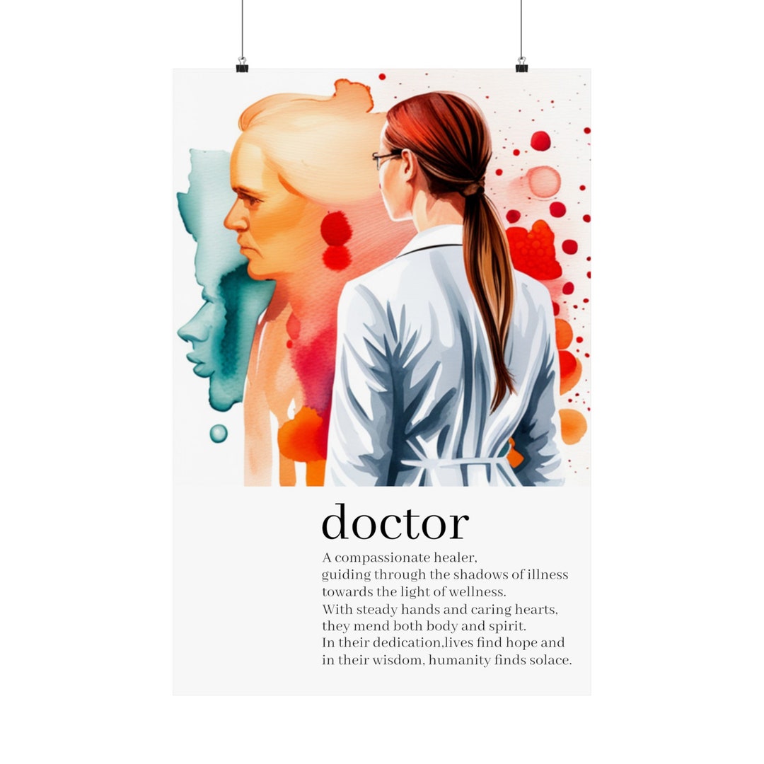 Personalized Female Doctor Graduation Print Custom Medical Degree ...