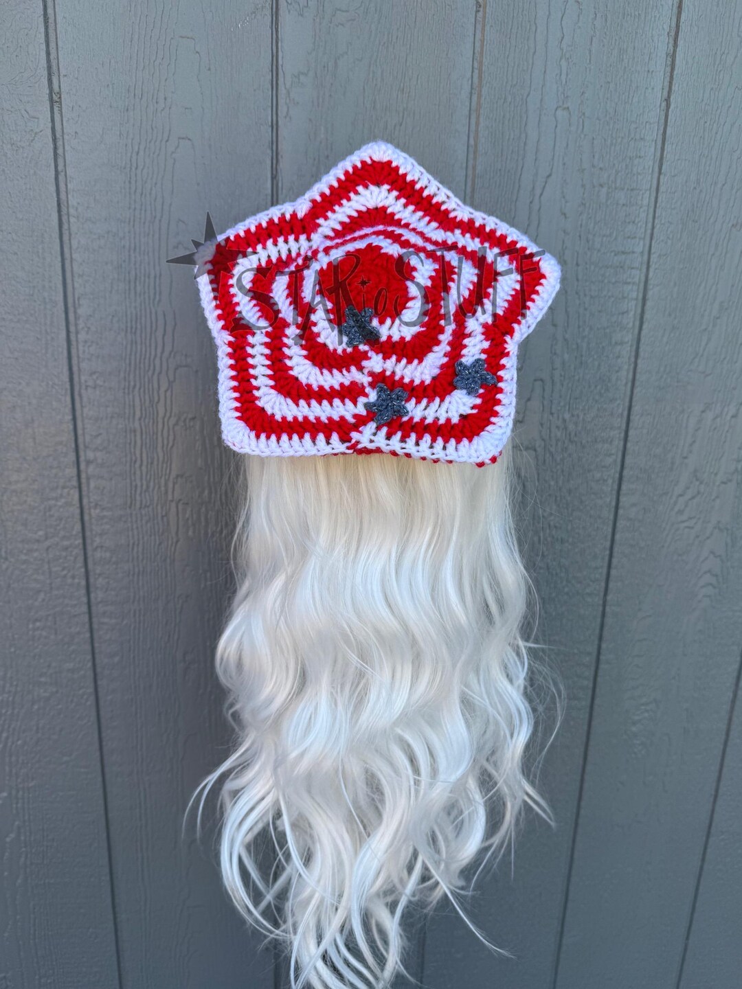 Crochet 4th of July Star Beret | Crochet Red White and Blue Hat ...