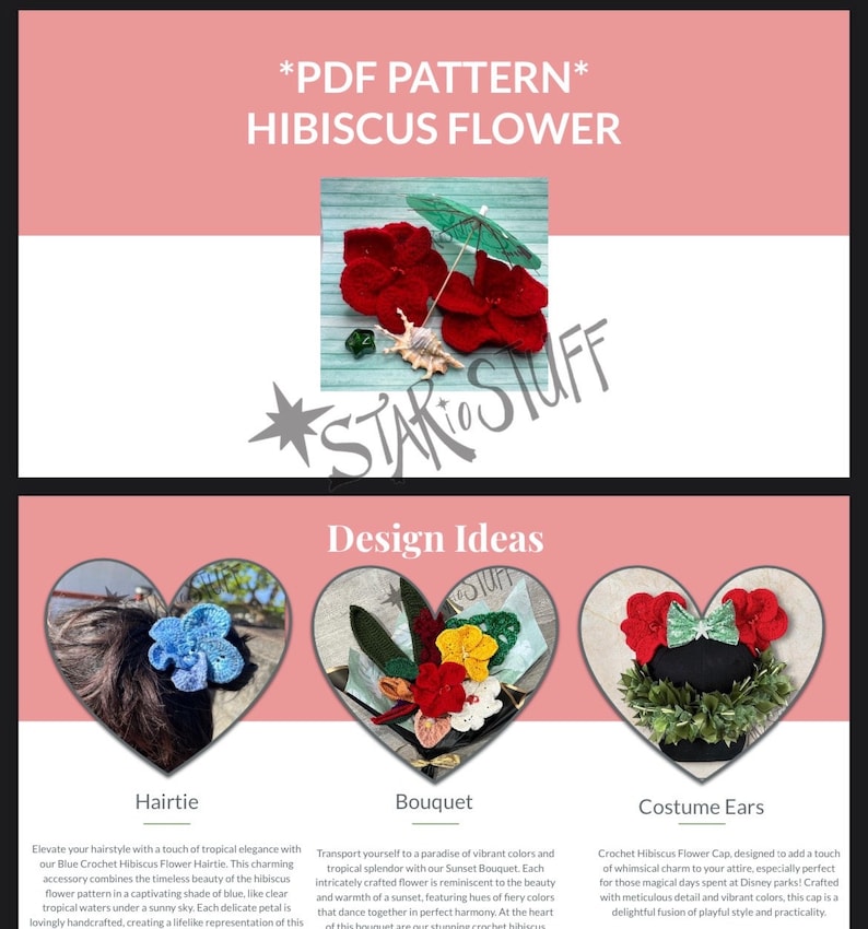 Crochet Pattern: Hibiscus Flower - Etsy Canada