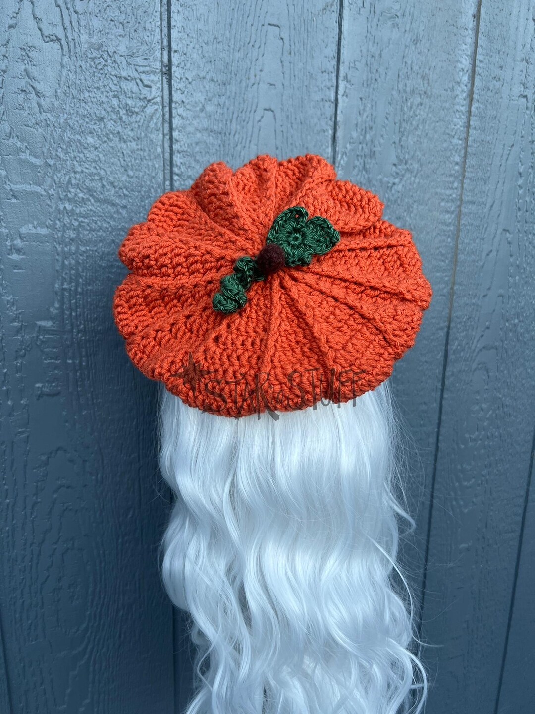 Crochet Pumpkin Beret | Pumpkin Hat | Crochet Fall Accessory | Pumpkin ...