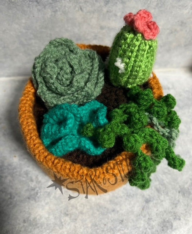 Crochet Succulent Garden Toilet Paper Roll Cover Crochet Plant Home ...