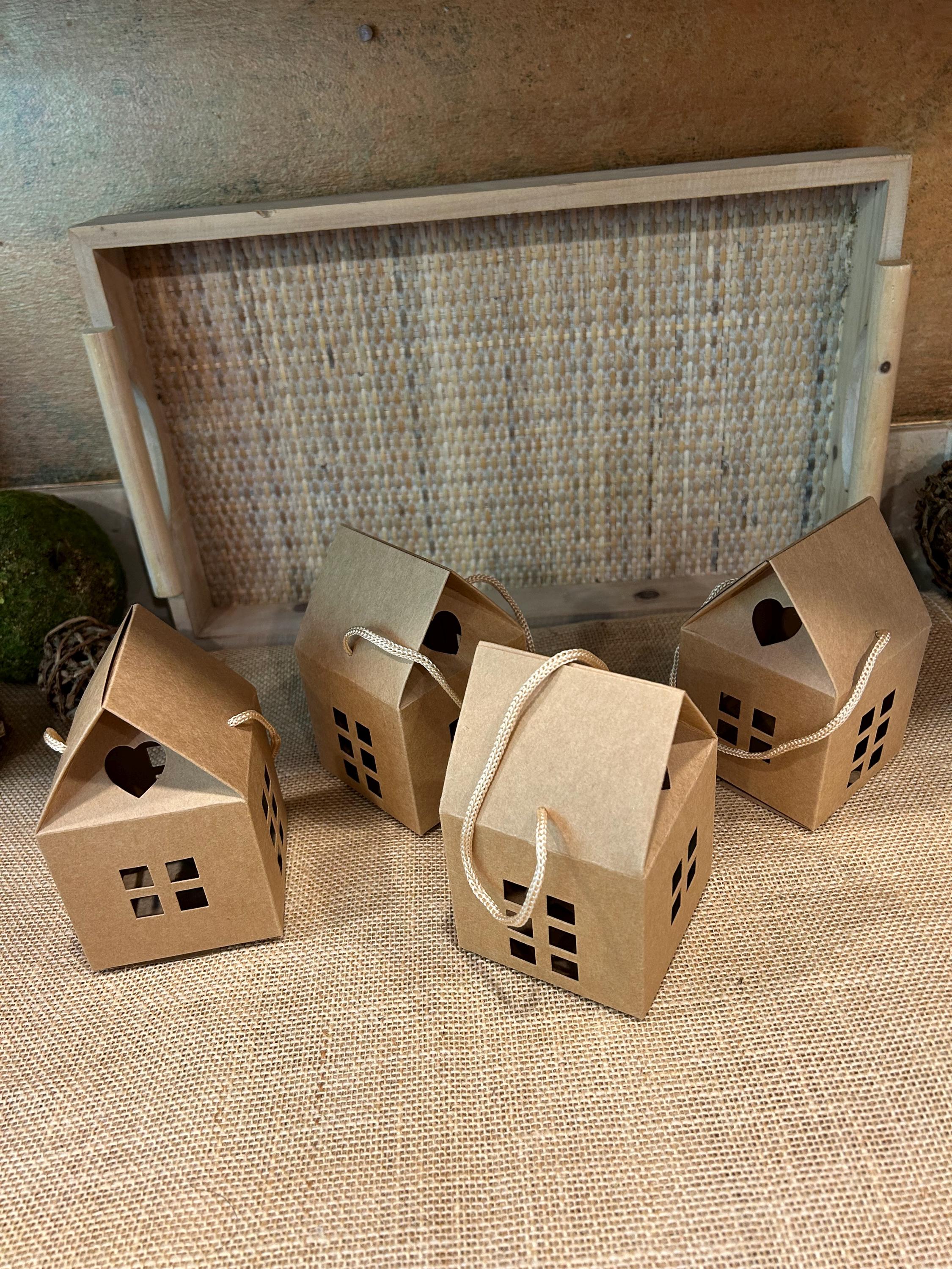 House Shaped Gift Box Mini Treat Box Ornament Candy Box French Treat ...