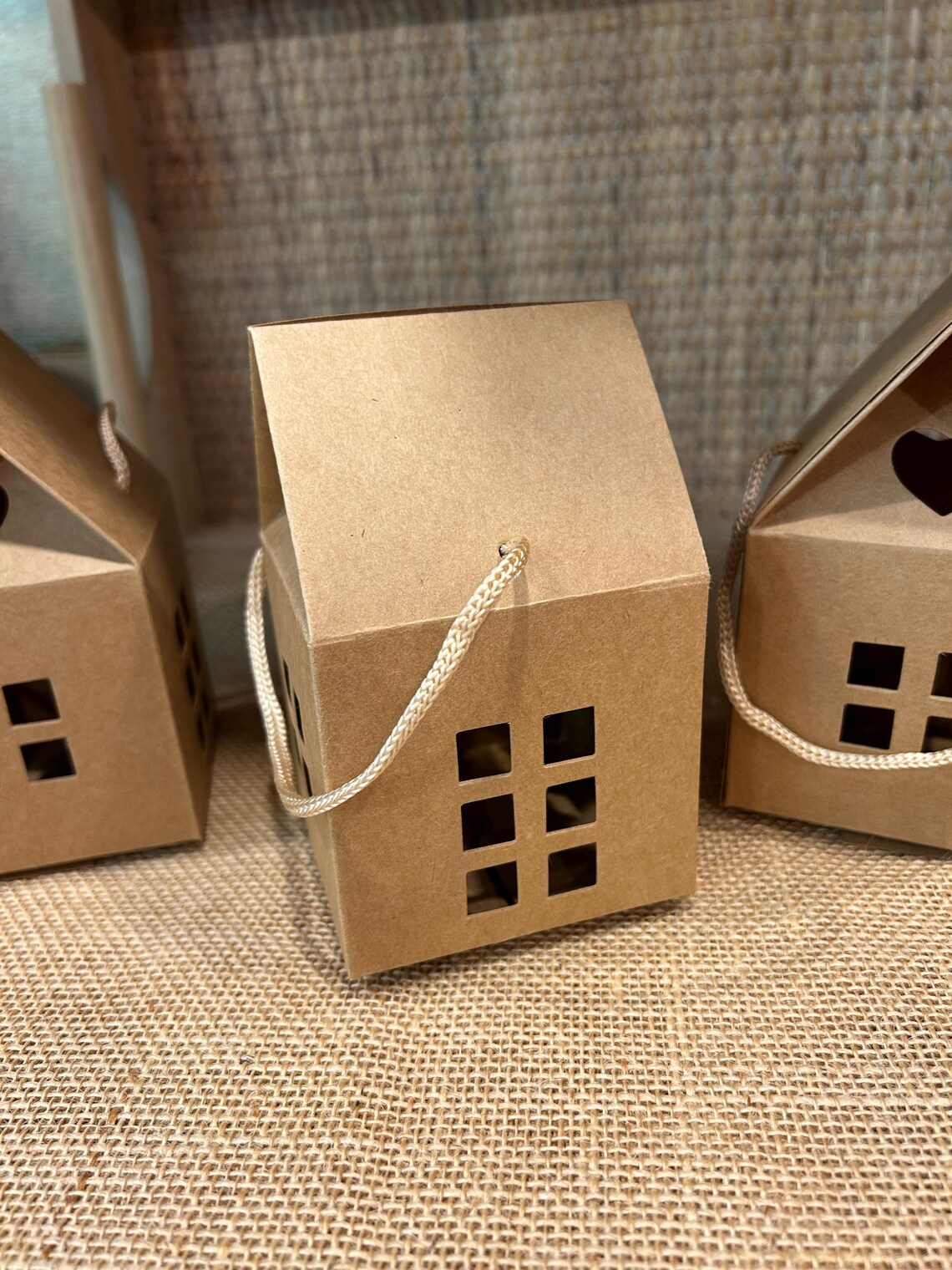 House Shaped Gift Box Mini Treat Box Ornament Candy Box French Treat ...