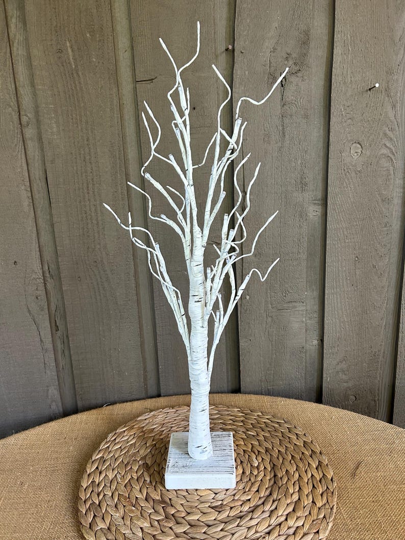 24 Inch Birch Tree Illuminated Tabletop Birch Tree All Season Tree ...
