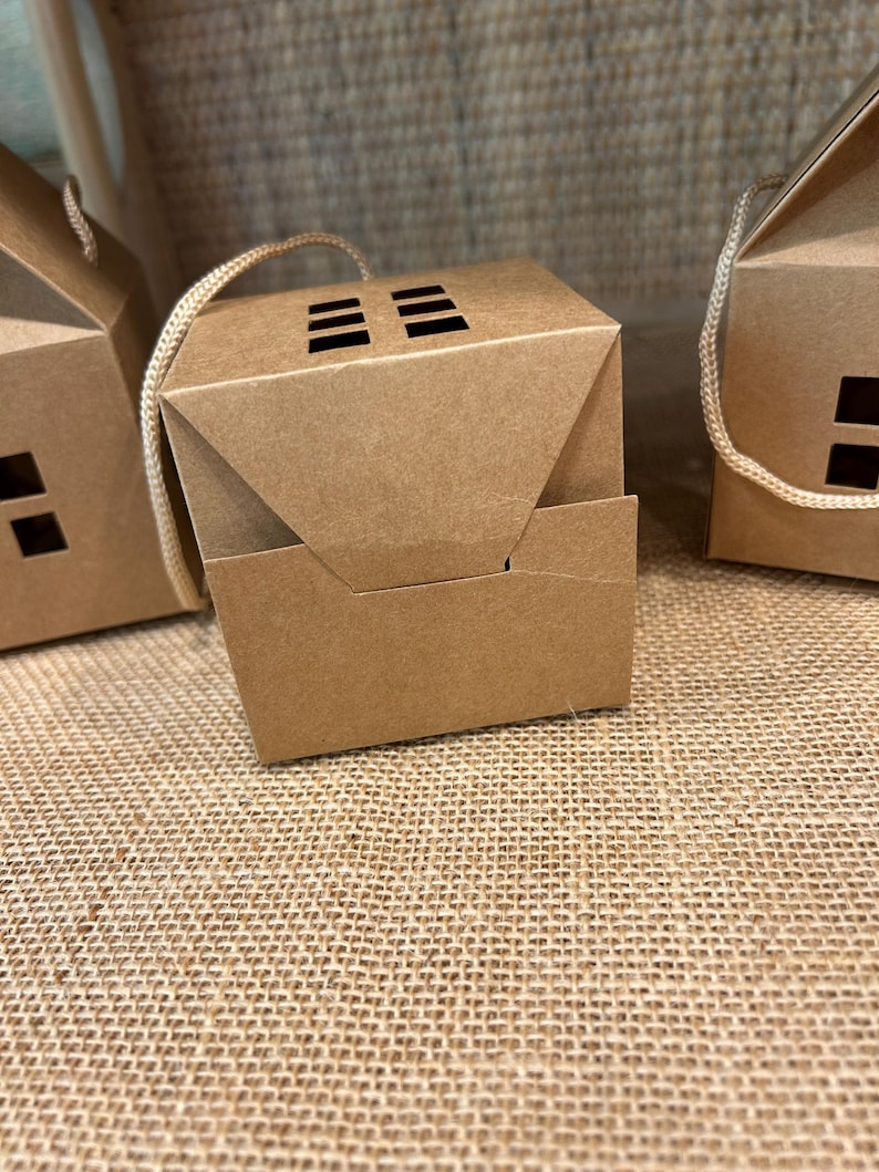 House Shaped Gift Box Mini Treat Box Ornament Candy Box French Treat ...