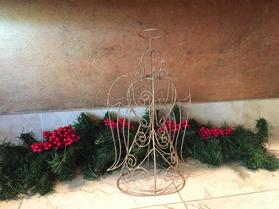 Gold Metallic Angel Scrolled Angel Gold Angel Traditional Christmas ...