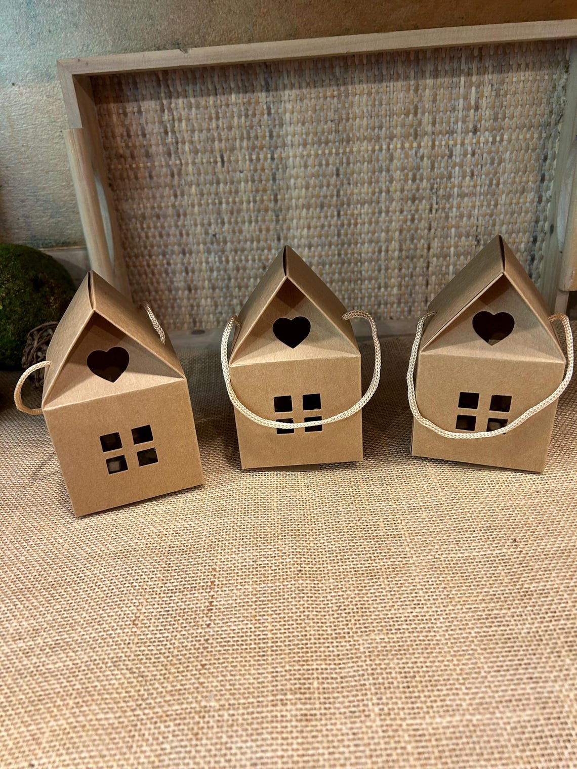 House Shaped Gift Box Mini Treat Box Ornament Candy Box French Treat ...