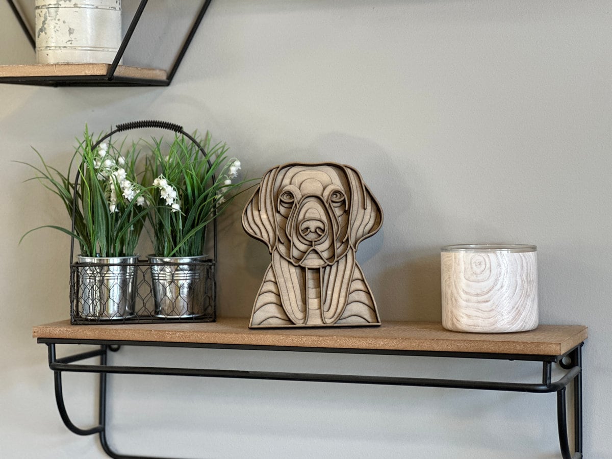 Large Labrador Retriever 3D Wooden Head, Layered Mandala — Perfect for ...