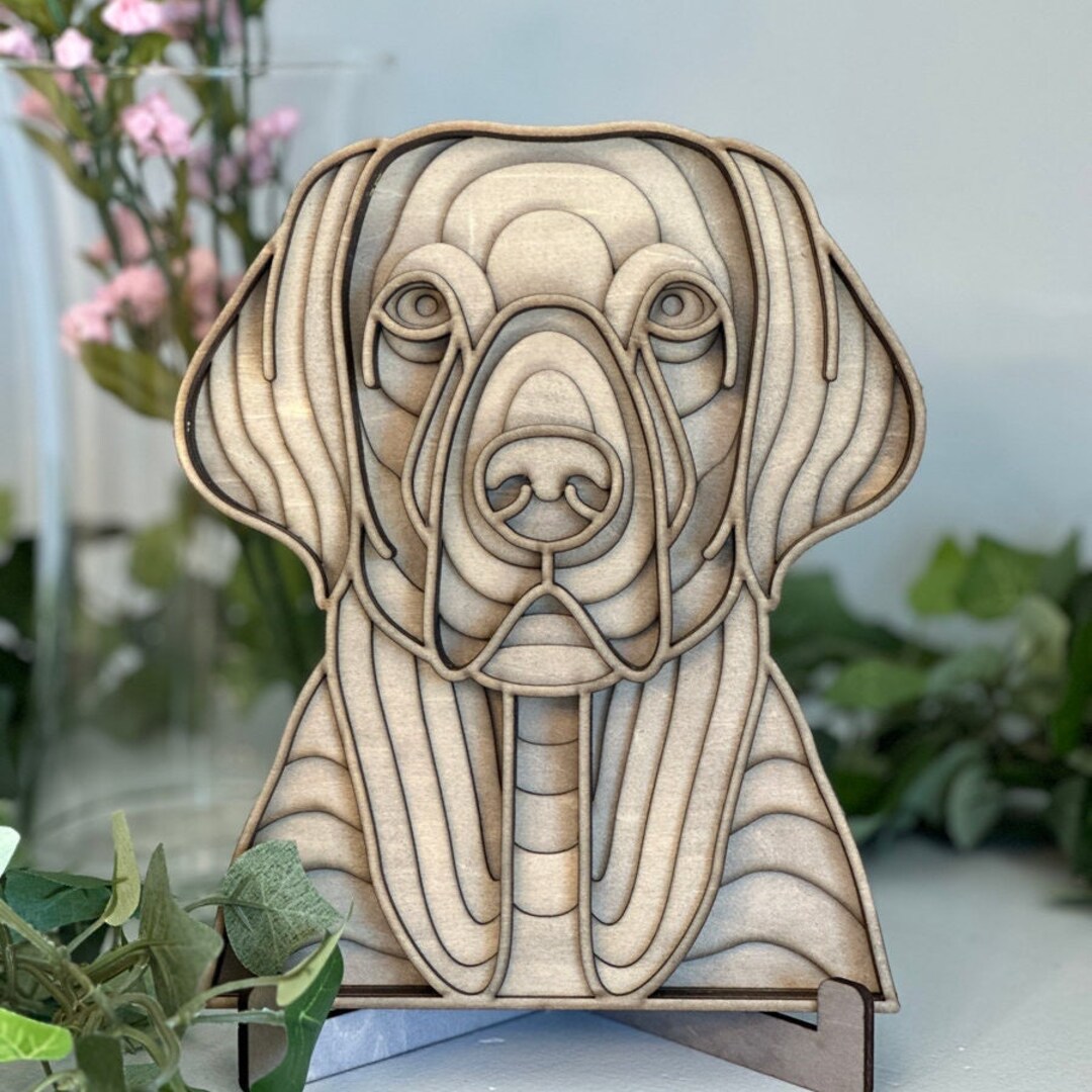 Large Labrador Retriever 3D Wooden Head, Layered Mandala — Perfect for ...