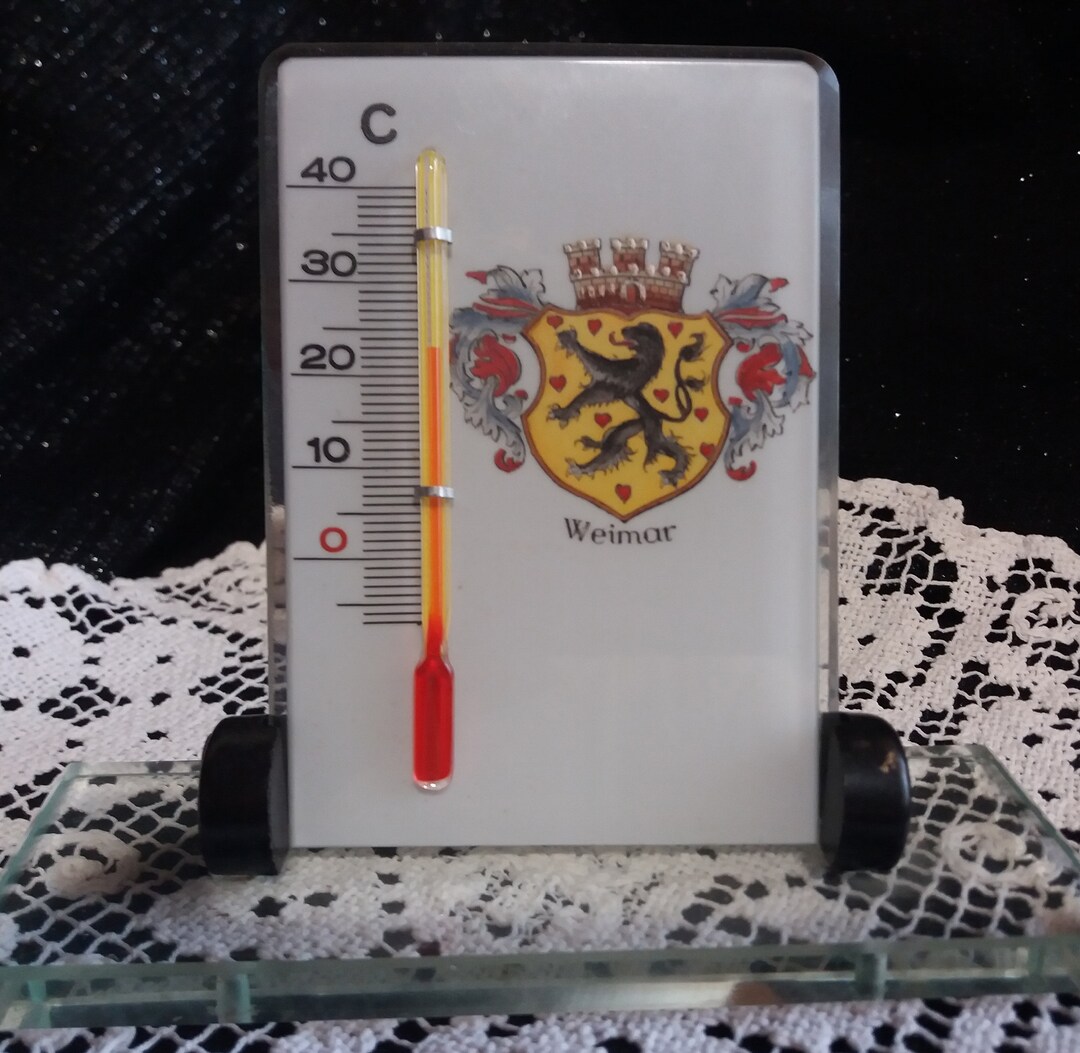 Vintage Glass Thermometer With a Design of the Weimar Coat of Arms - Etsy