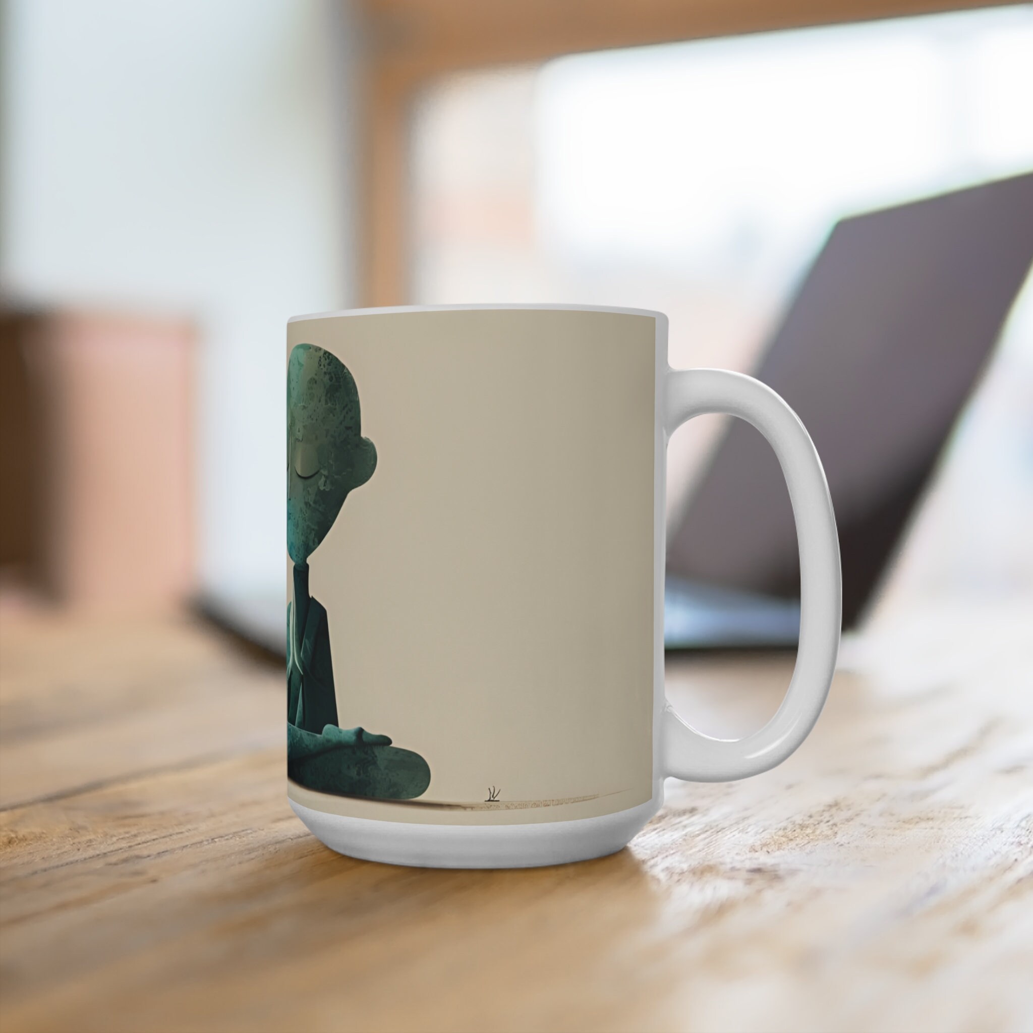 Morning Coffee Zen Large Ceramic Coffee Mug 15oz by Hinazen Artworks ...