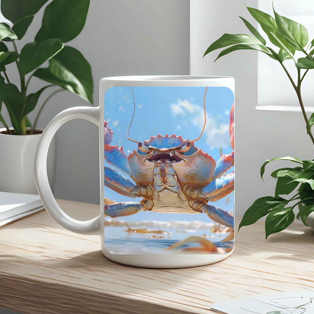Maryland Blue Crab Large Ceramic Coffee Mug 15oz by Hinazen Artworks ...