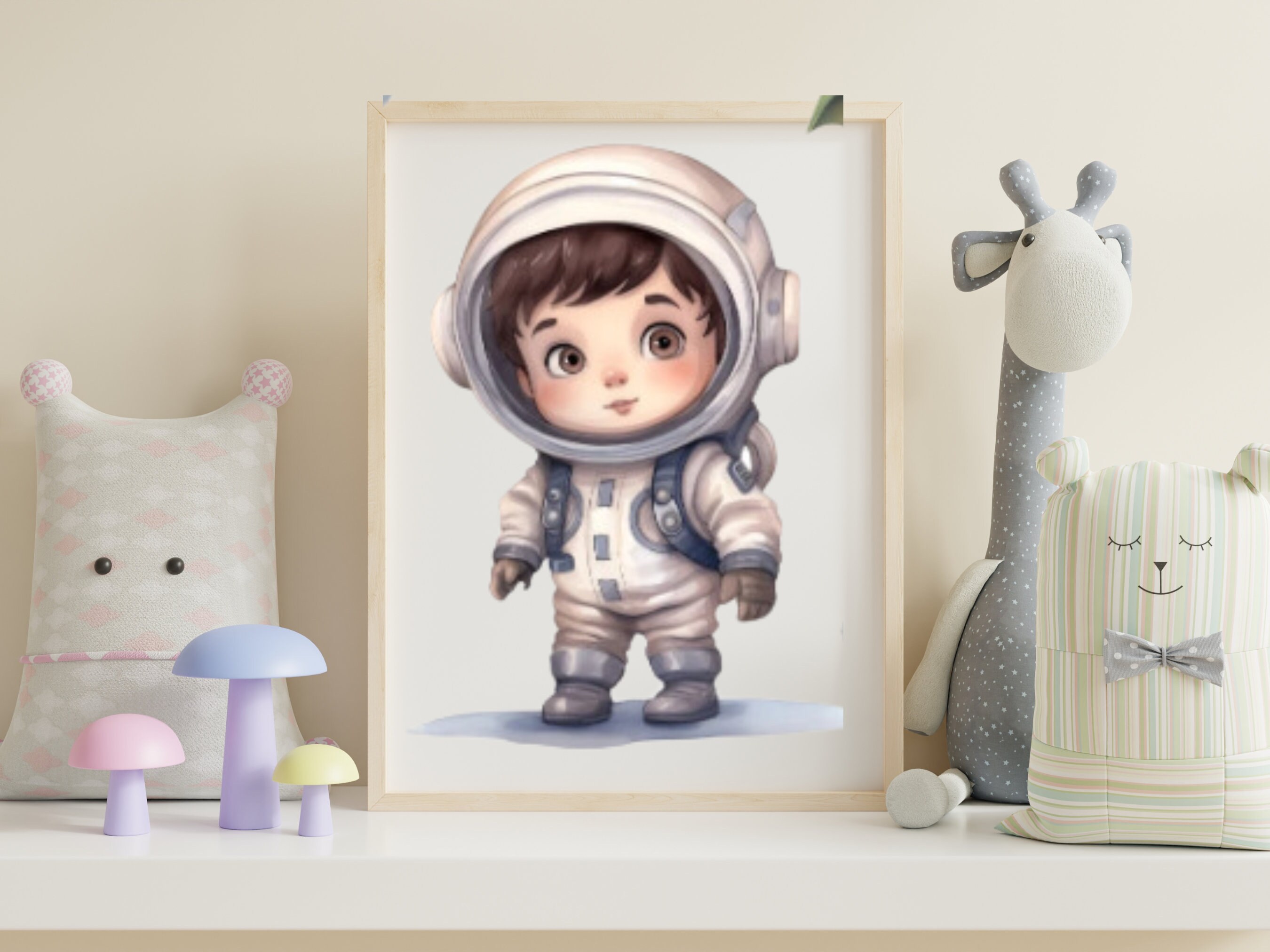 Watercolor Space Clipart Bundle, Astronaut Nursery Clipart, Cute ...