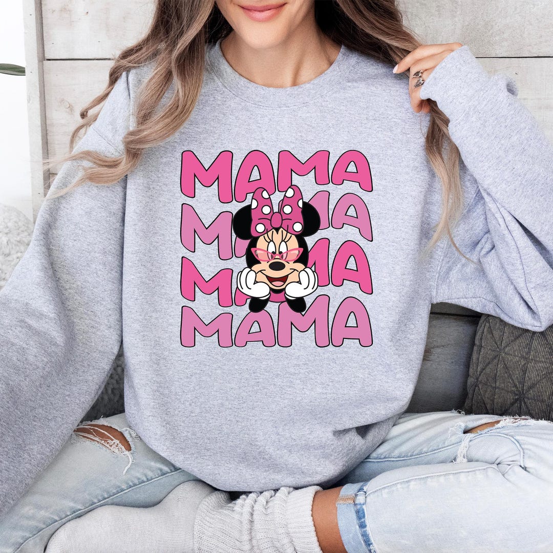 Minnie Mouse Mama Sweatshirt,mothers Day Sweatshirt,disney Minnie Mama ...