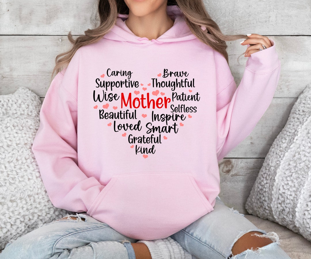 Heart Shape Mother Hoodie, Cute Mama Hoodie, Mother's Day Gift, Mom ...