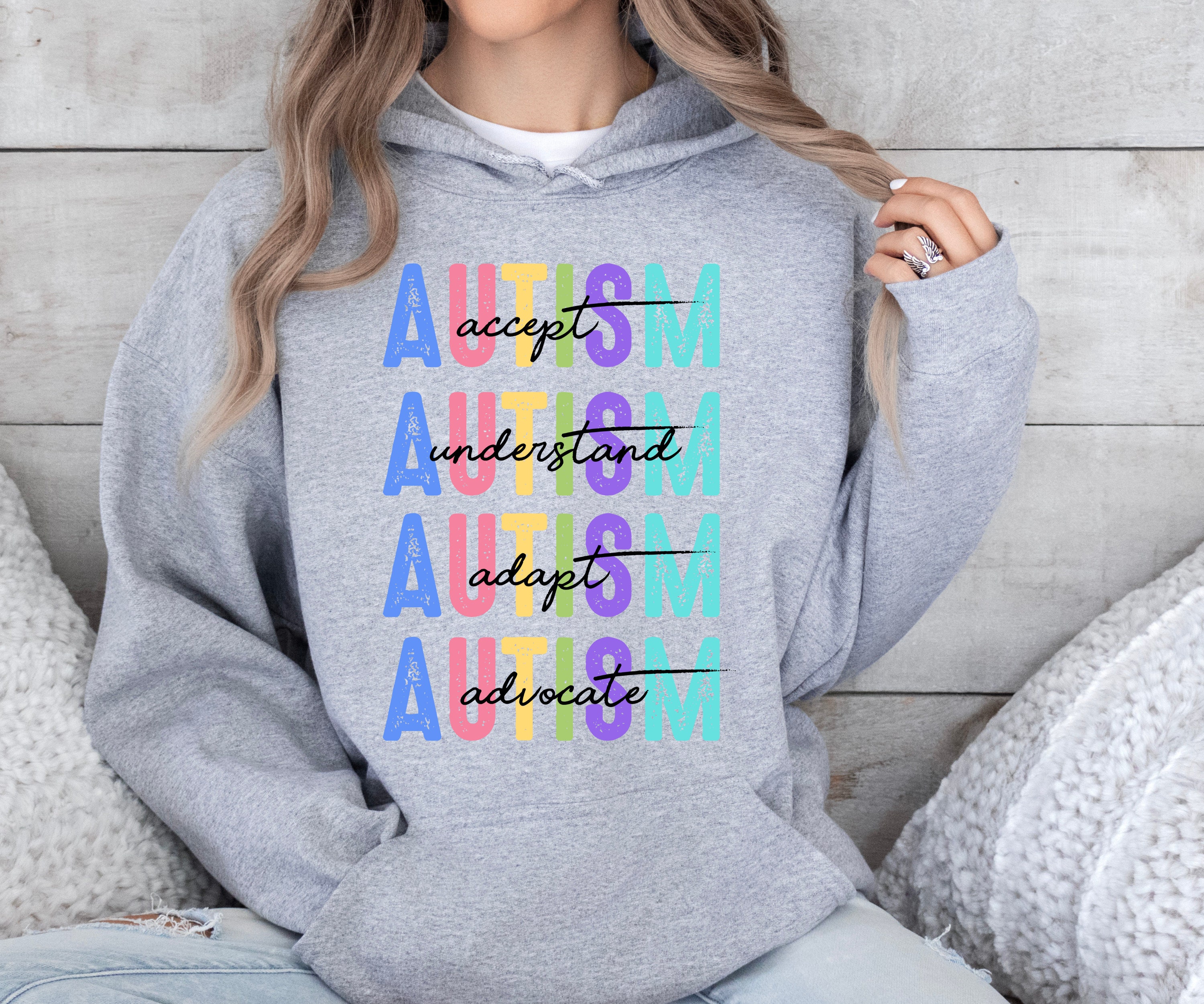 Autism Accept Understand Love Hoodie, Autism Awareness Hoodie, Autism ...