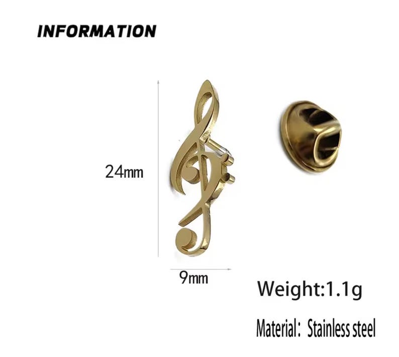 G-clef Lapel Pin- Music Pins- Music Teacher Pins- Treble Clef ...