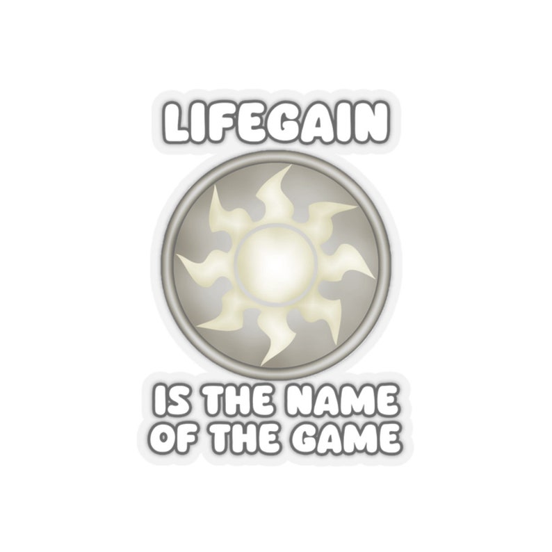 Lifegain White Mana MTG Kiss-cut Stickers - Etsy