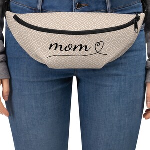 Mom Fanny Pack - Script Heart - Over the Shoulder Bag - Crossbody Purse ...