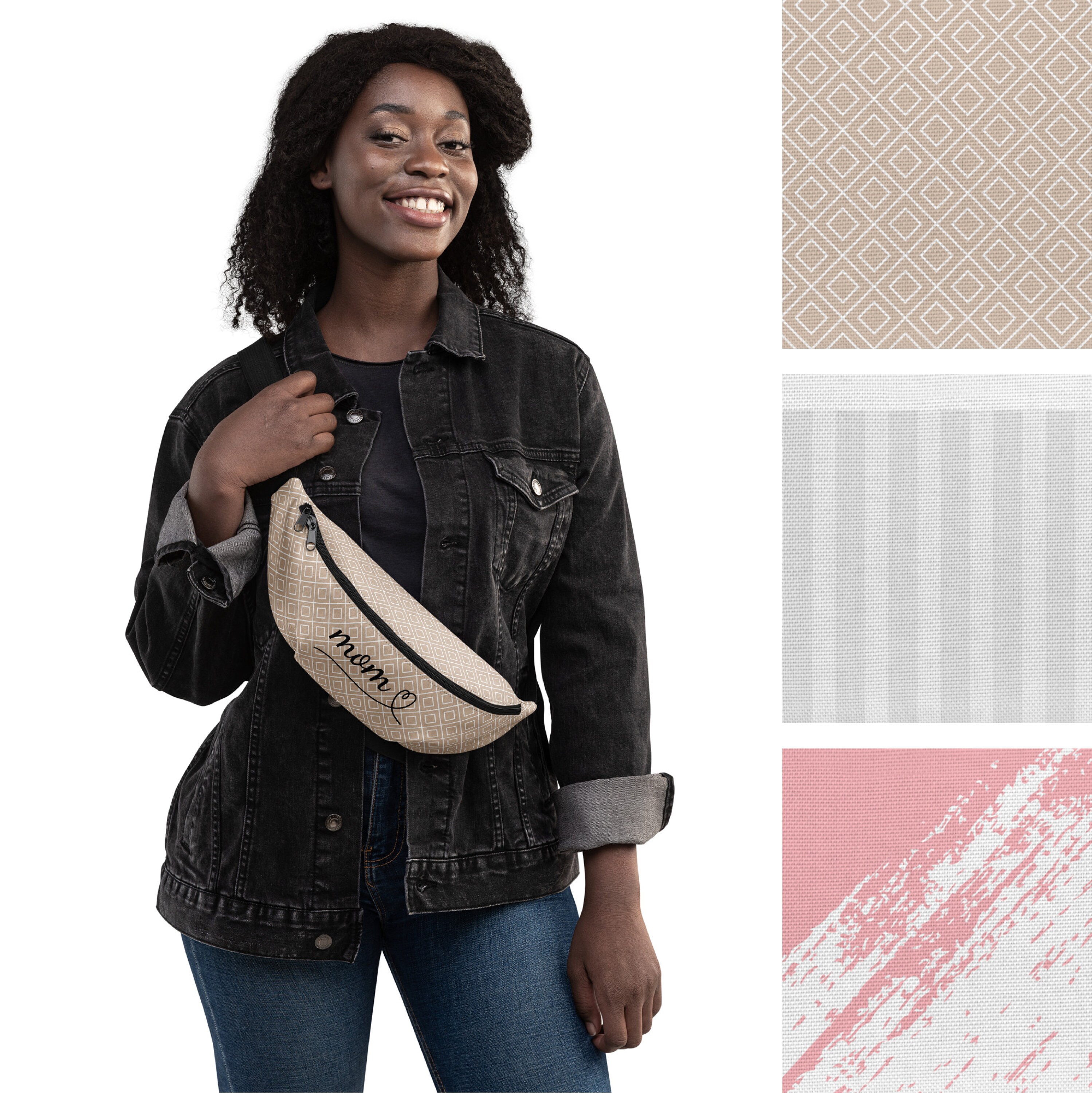 Mom Fanny Pack - Script Heart - Over the Shoulder Bag - Crossbody Purse ...
