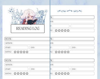 Printable Book Challenge PDF Digital Download Reading Log Journal ...