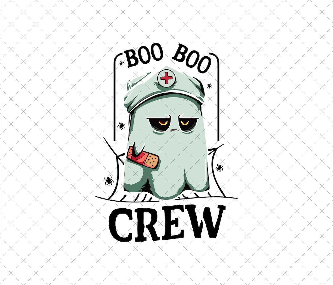 Boo Boo Crew PNG SVG, Ghost Nurse Png, Funny Nurse Png, Cute Ghost Png ...