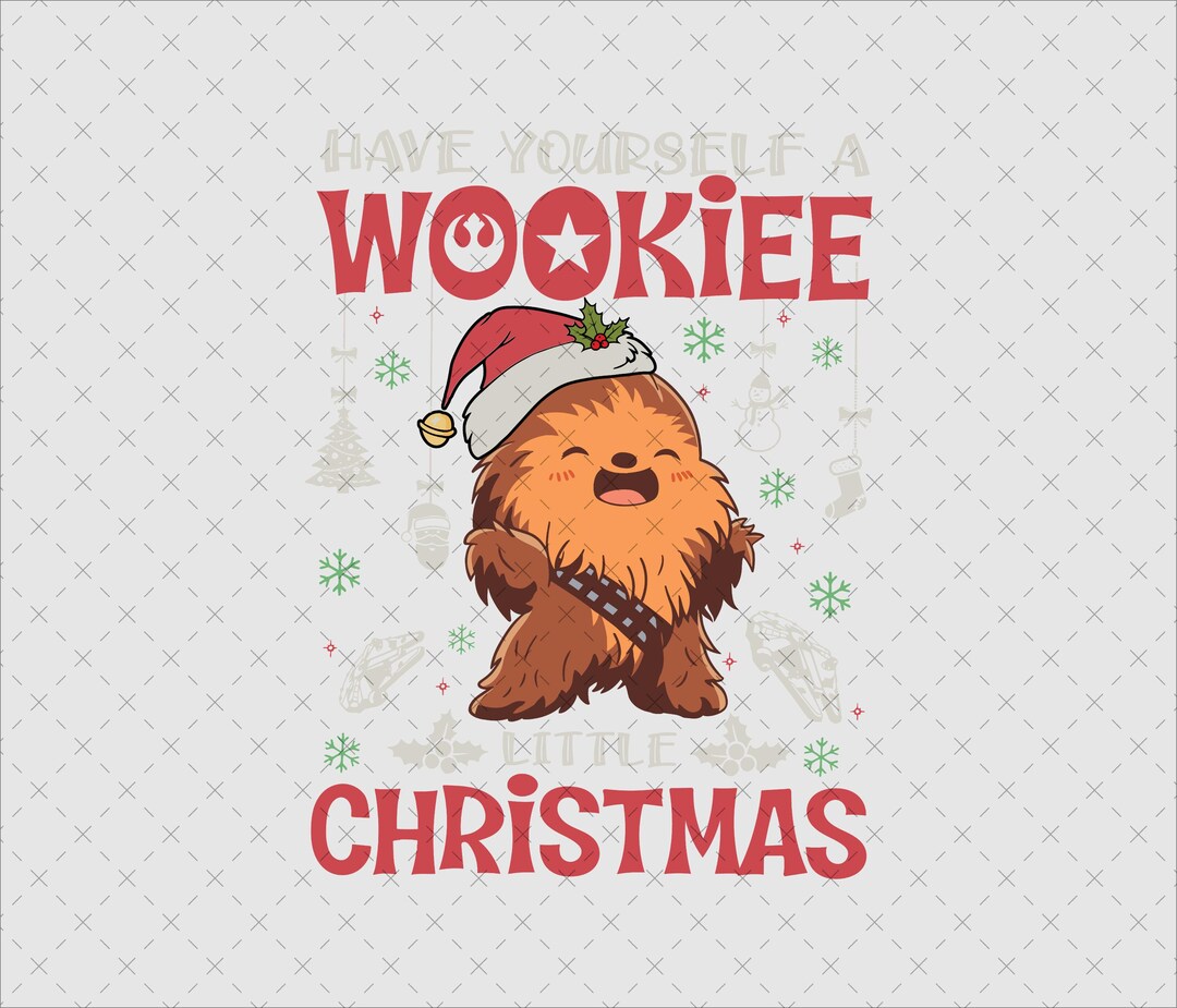Star Wars Christmas Chewbacca SVG PNG, Funny Wookiee Holiday Design ...