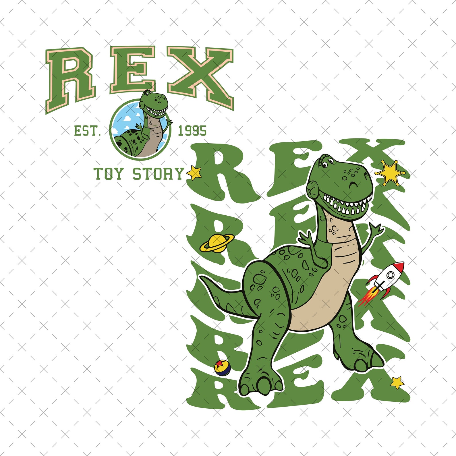 Toy Story Rex Two-sided Shirt Png, Rex Png, Dinosaur Rex Png, Rex ...