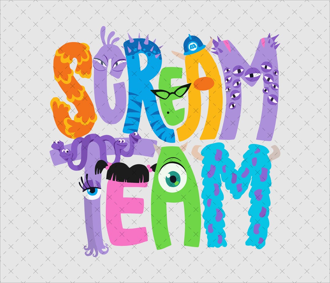 Monsters University Scream Team SVG PNG, Sublimation Design (digital ...