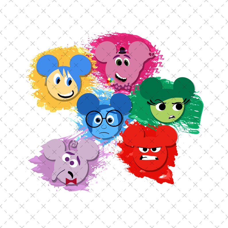 Inside Out 2 PNG SVG, Inside Out 2 Anger, Joy, Disgust, Sadness, Fear ...