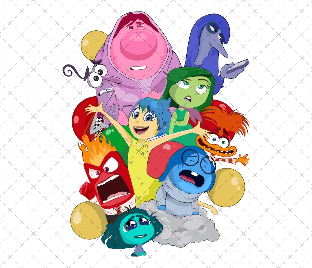 Inside Out 2 PNG SVG, Inside Out 2 Anger, Joy, Disgust, Sadness, Fear, Ennui, Envy ...
