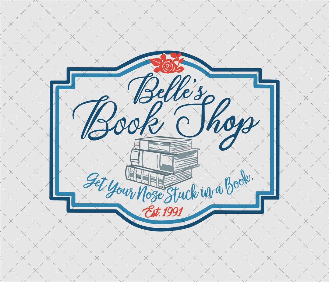 Belle's Book Shop SVG: Retro Princess Design (digital Download) - Etsy