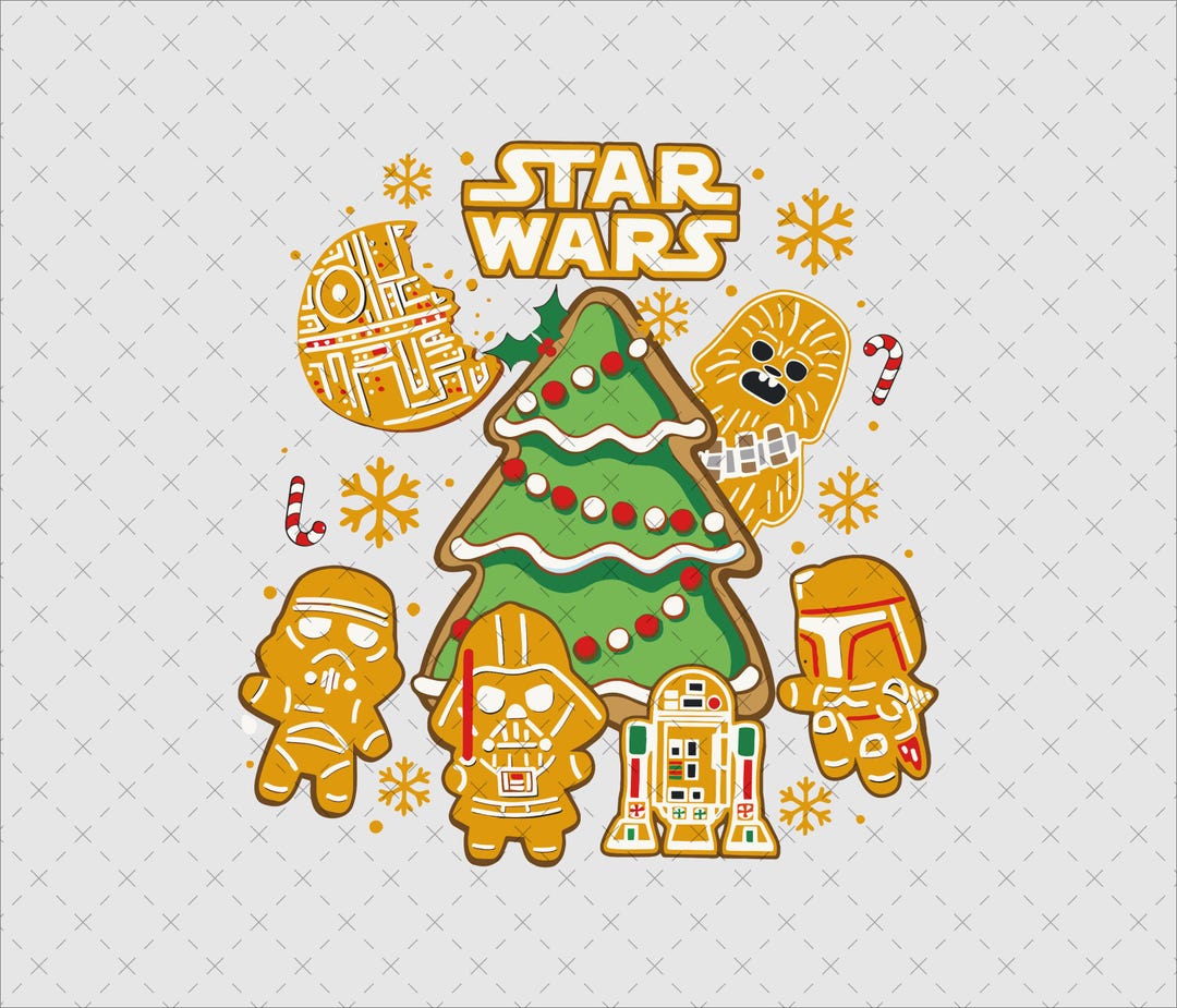 Star Wars Gingerbread Cookies Png, Galaxy Wars Christmas Digital Files ...