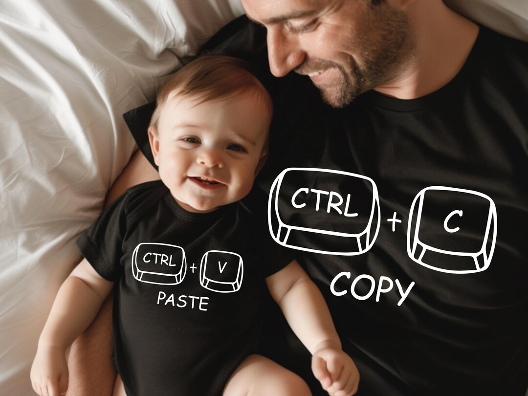 Ctrl C and Ctrl V Tshirt, Father Son Matching Tee, Dad and Baby Shirt ...