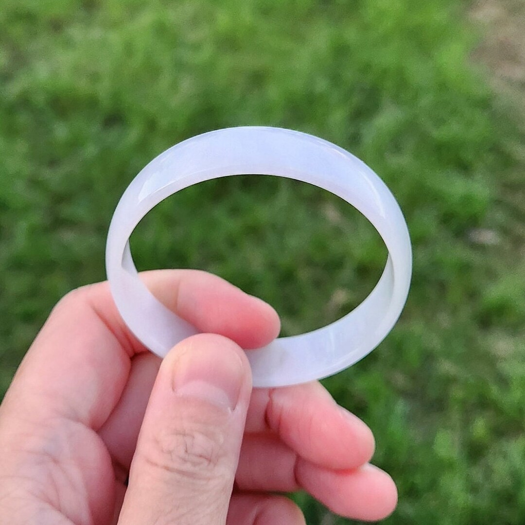 52mm Jade Jadeite Princess Bangle Bracelet Certified Burmese Natural ...