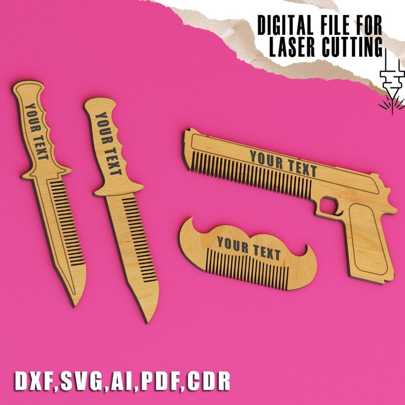 Beard Comb Svg Files - Etsy