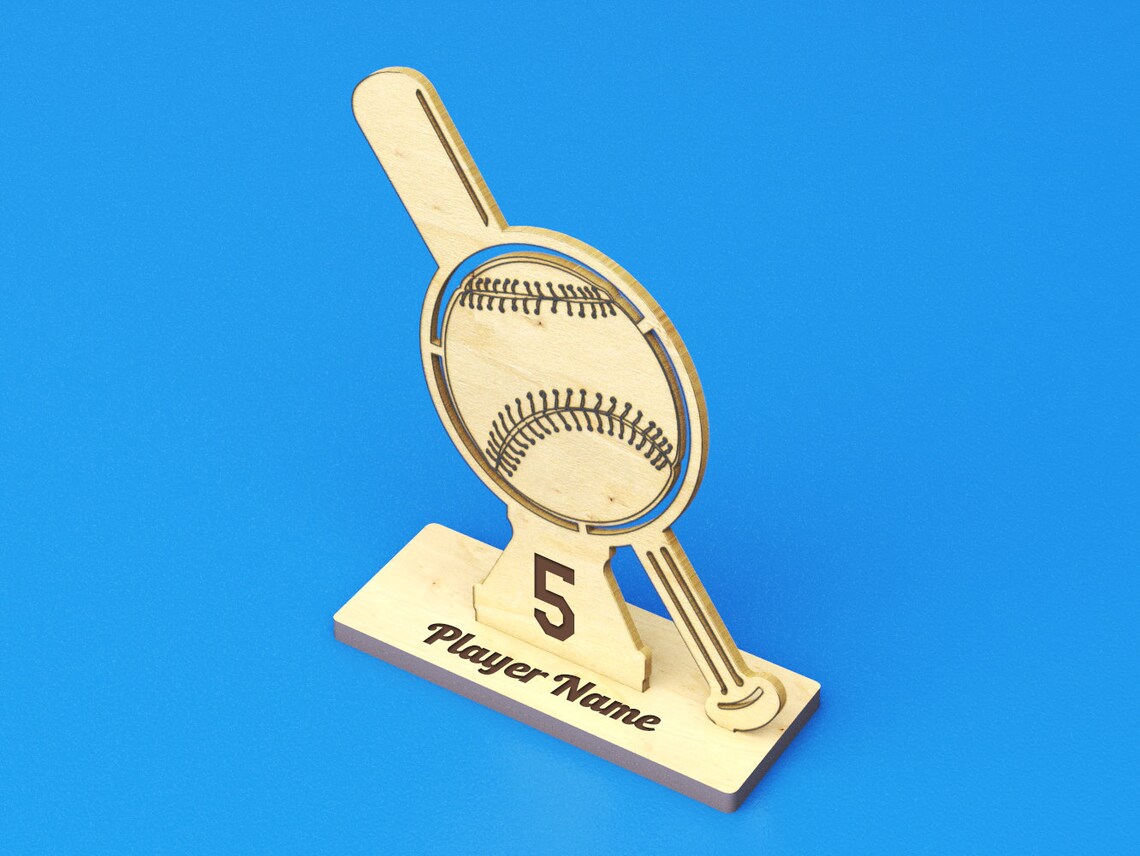 Custom Wooden Baseball Award SVG Files, Personalized Name Sign, Coach ...