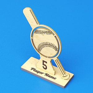 Custom Wooden Baseball Award SVG Files, Personalized Name Sign, Coach ...