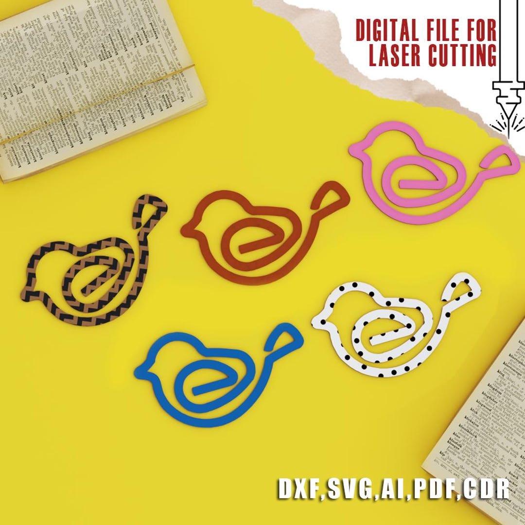 Jumbo Paperclip Bookmark – Large SVG Template, Planner & Journal ...