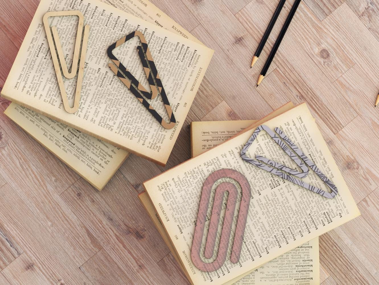 Jumbo Paperclip Bookmark SVG Bundle | Laser Cut Paperclip Bookmark ...