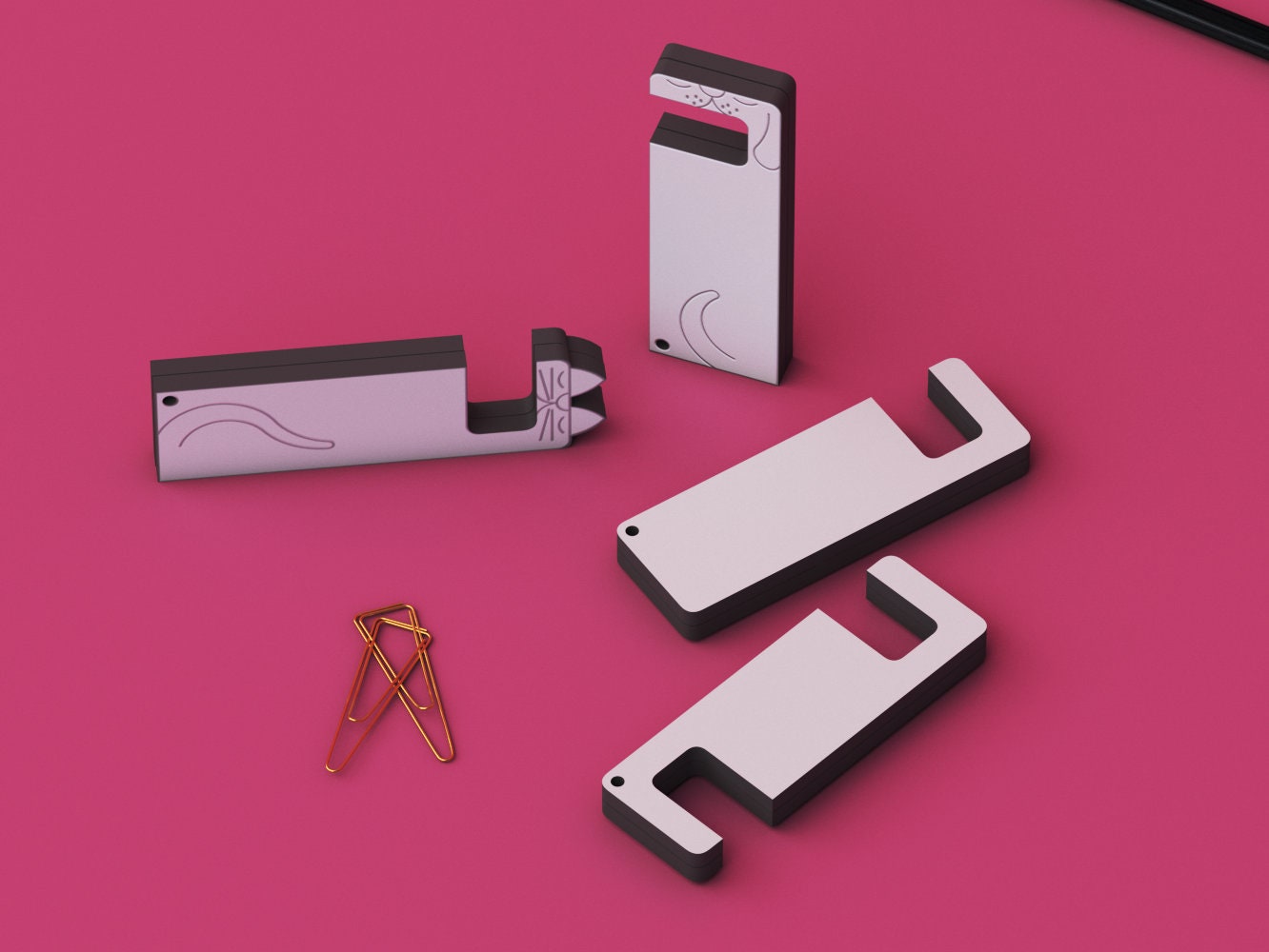 Phone Holder Keychain Laser Cutting File, Customizable Phone Stand ...