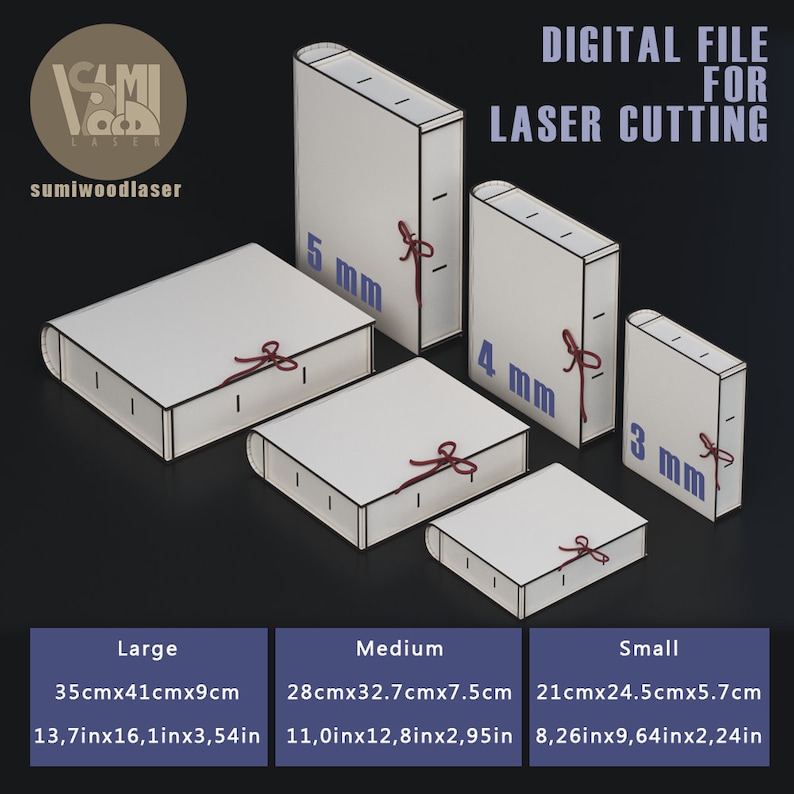 Unique Laser Cut Book Box SVG Files for Elegant Keepsakes and Storage ...