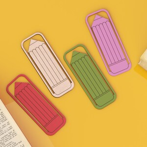 Laser Cut Pencil Paperclip & Bookmark SVG Bundle, Unique Paperclip ...