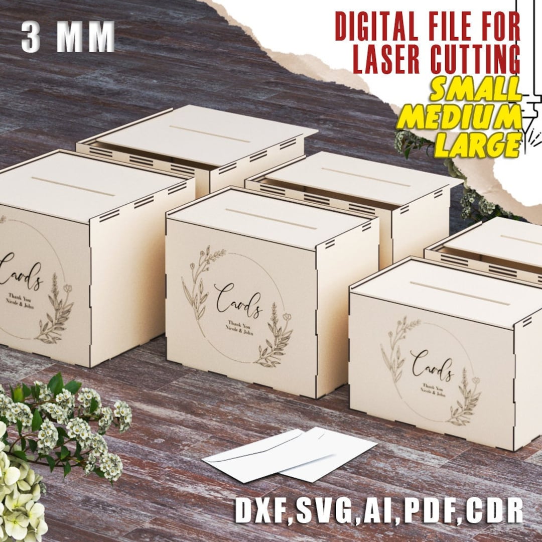 Rustic Wedding Money Box - Laser-cut Card Box SVG for Unique Table ...