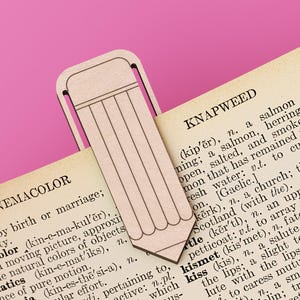 Laser Cut Pencil Paperclip & Bookmark SVG Bundle, Unique Paperclip ...